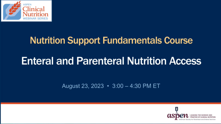 American Society for Parenteral and Enteral Nutrition