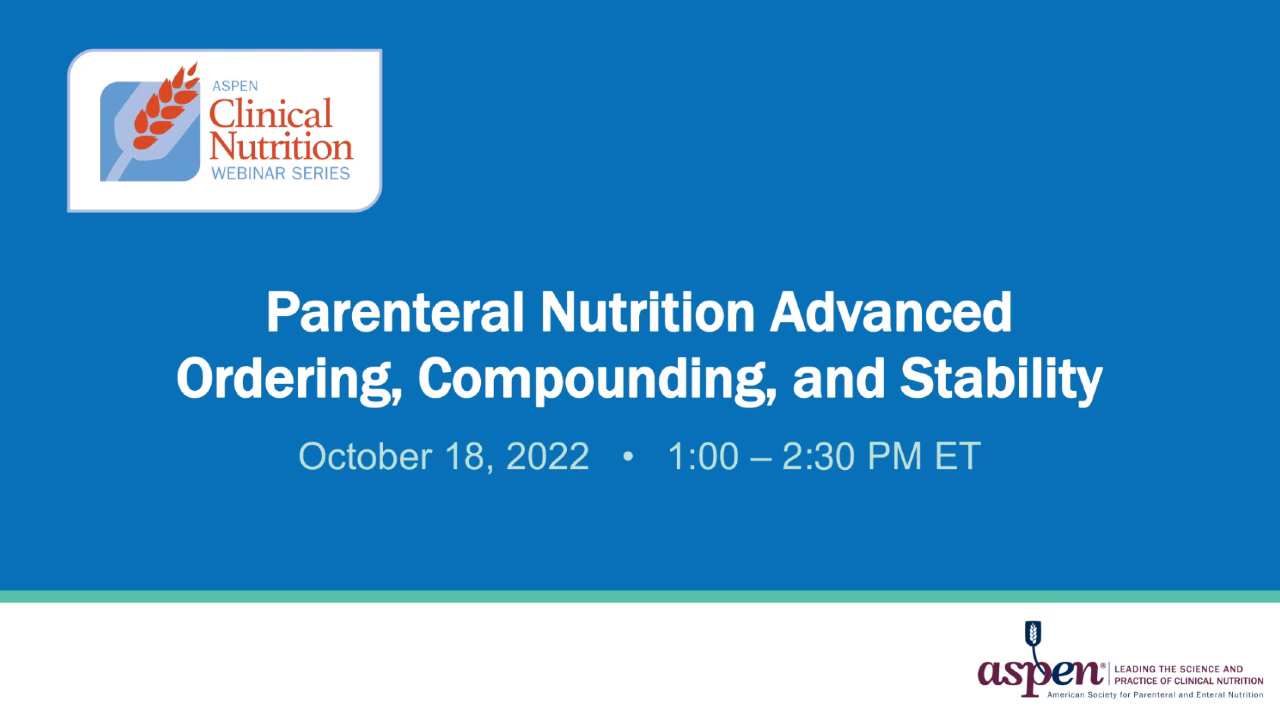 American Society for Parenteral and Enteral Nutrition