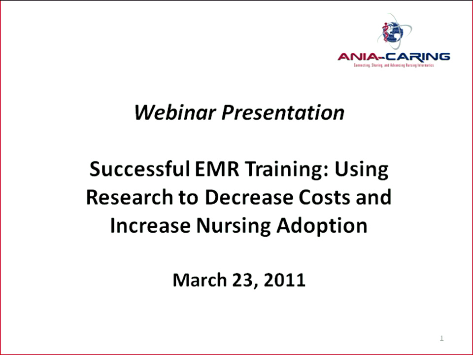 Successful EMR Training: Using Research to Decrease Costs and Increase ...