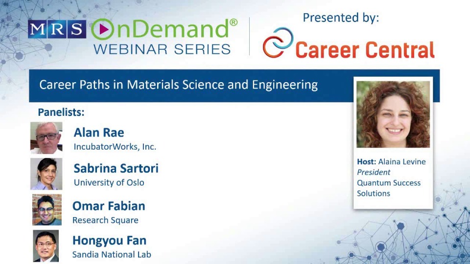 Career Paths in Materials Science and Engineering