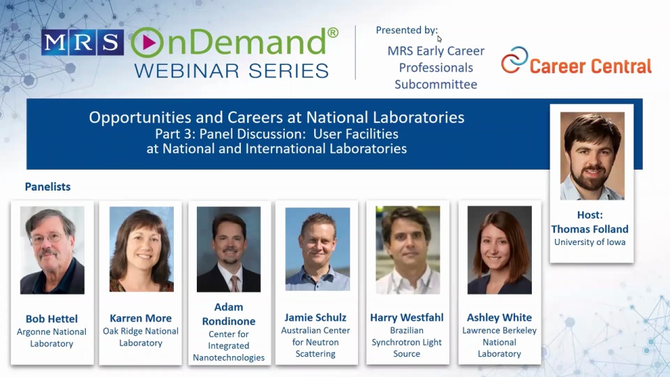 Opportunities and Careers at National Laboratories - Webinar Series ...