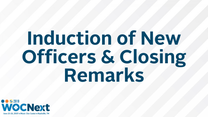Induction Of New Officers Closing Remarks